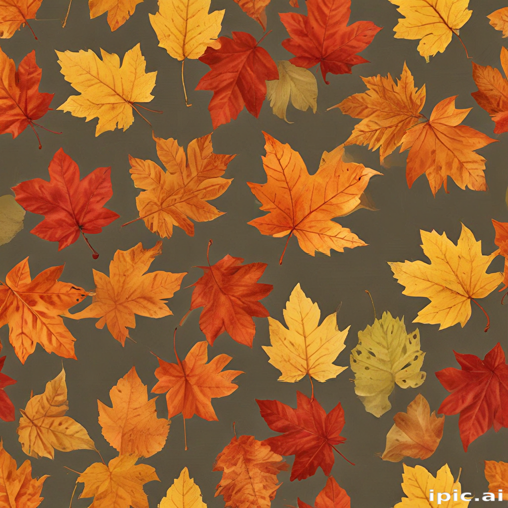 Autumn Leaves Falling Elegantly on a Warm Earthy Background
