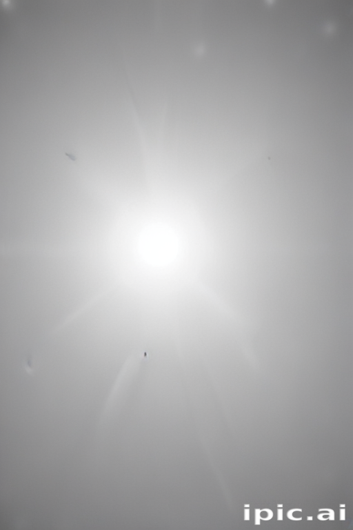 A Bright, Ethereal Sun Shining Through a Misty, Dreamy Sky.