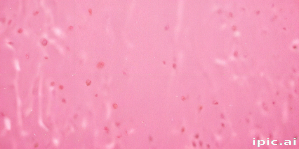 Abstract Close-Up of Pink Fluid with Subtle Bubbles and Texture