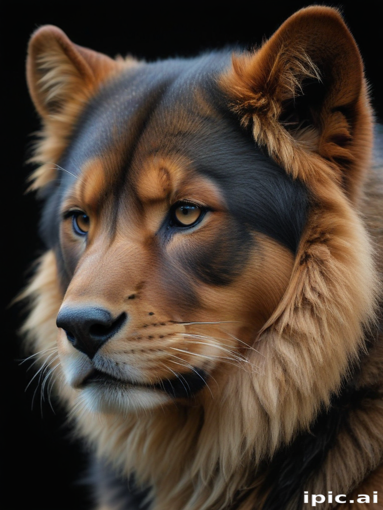 Majestic Hybrid Creature with Lion Features and Intriguing Facial ...