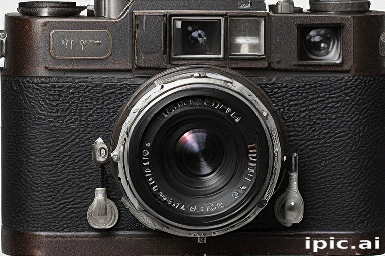 Vintage Camera with Intricate Design and Classic Mechanical Features