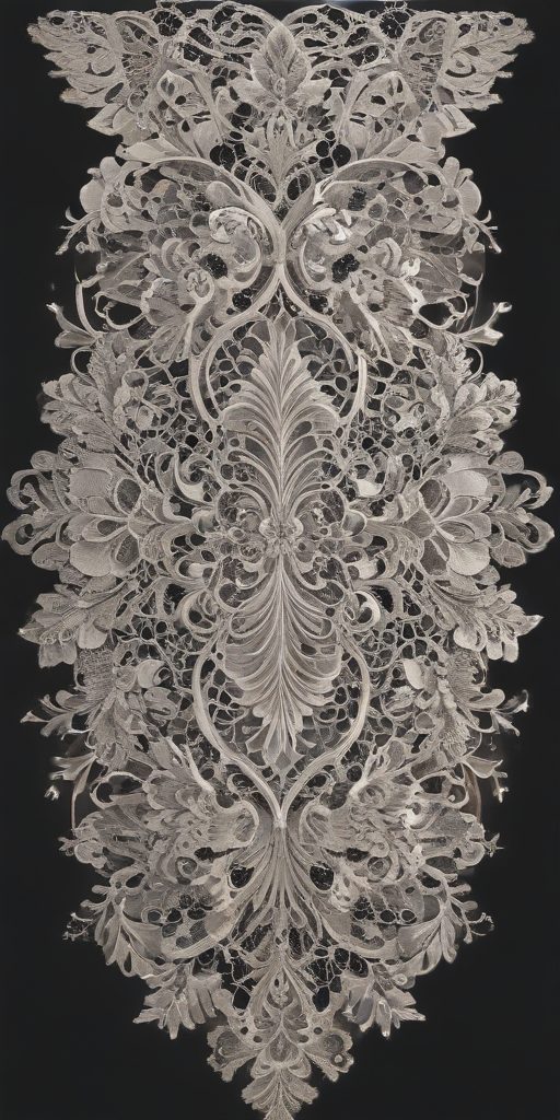 Intricate Lace Design Featuring Elaborate Floral Patterns and ...