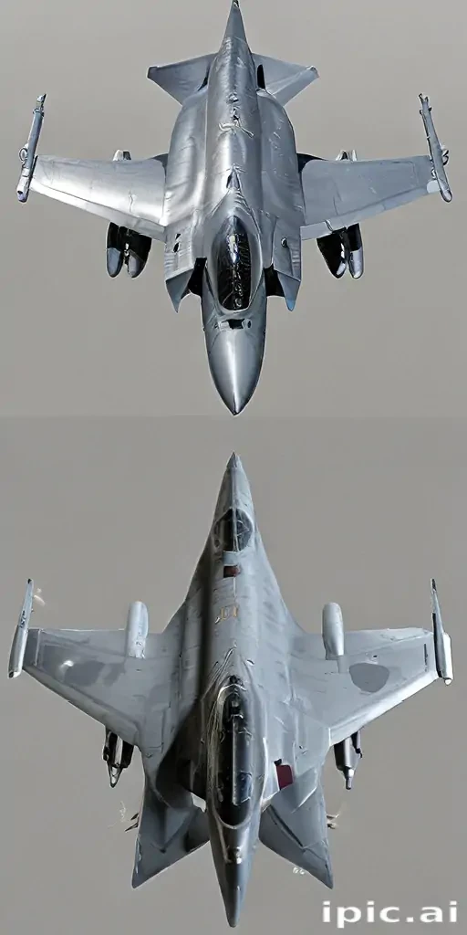 Highly Detailed Aerial View of a Modern Fighter Jet Model