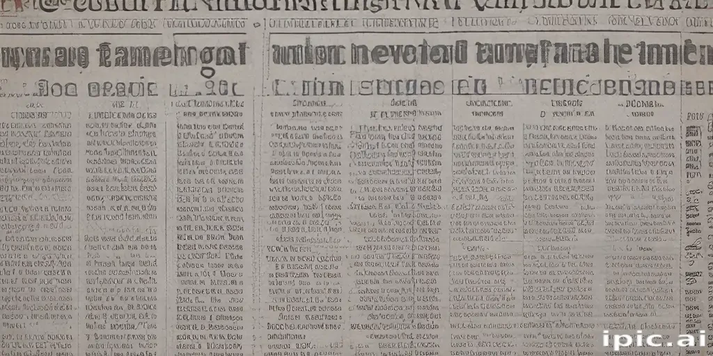 Historical Newspaper Article Displaying Various News and Information ...