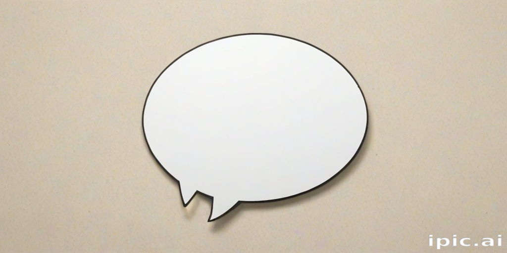 Blank Speech Bubble Mirror Ready for Your Creative Thoughts and Ideas