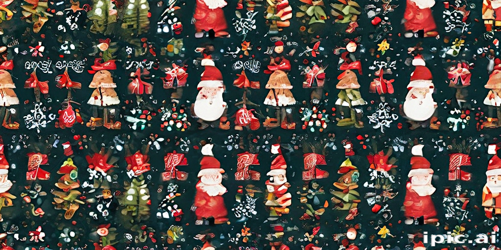 A Festive Collage of Santa Claus and Christmas Decorations for the ...