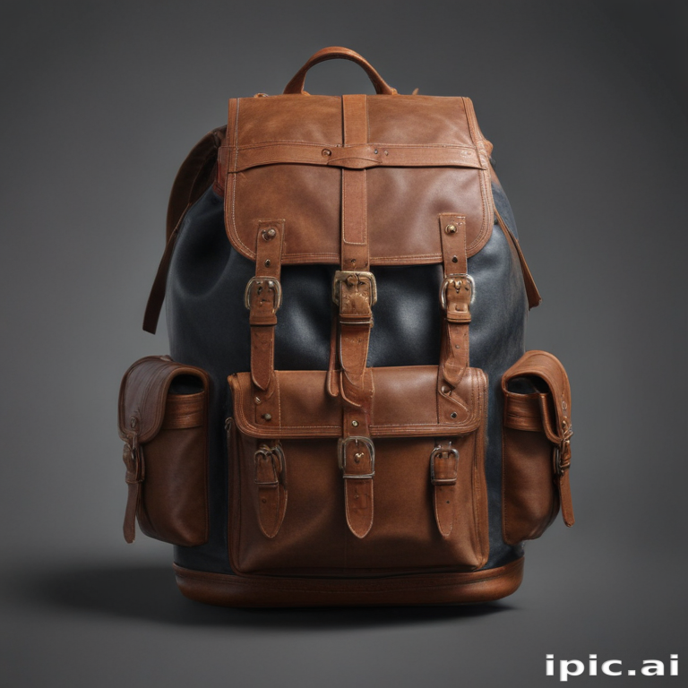Stylish and Durable Leather-Trimmed Backpack Perfect for Outdoor Adventures