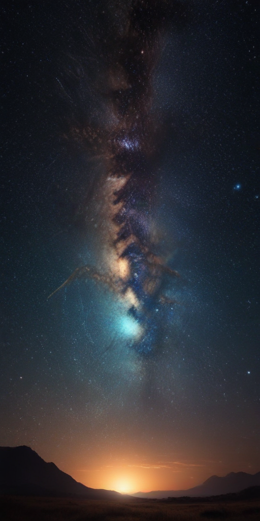 Majestic Night Sky: A Stunning View of the Milky Way Galaxy Above