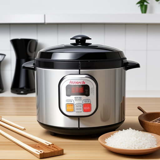 Modern Rice Cooker on Kitchen Counter Ready for Meal Preparation and ...
