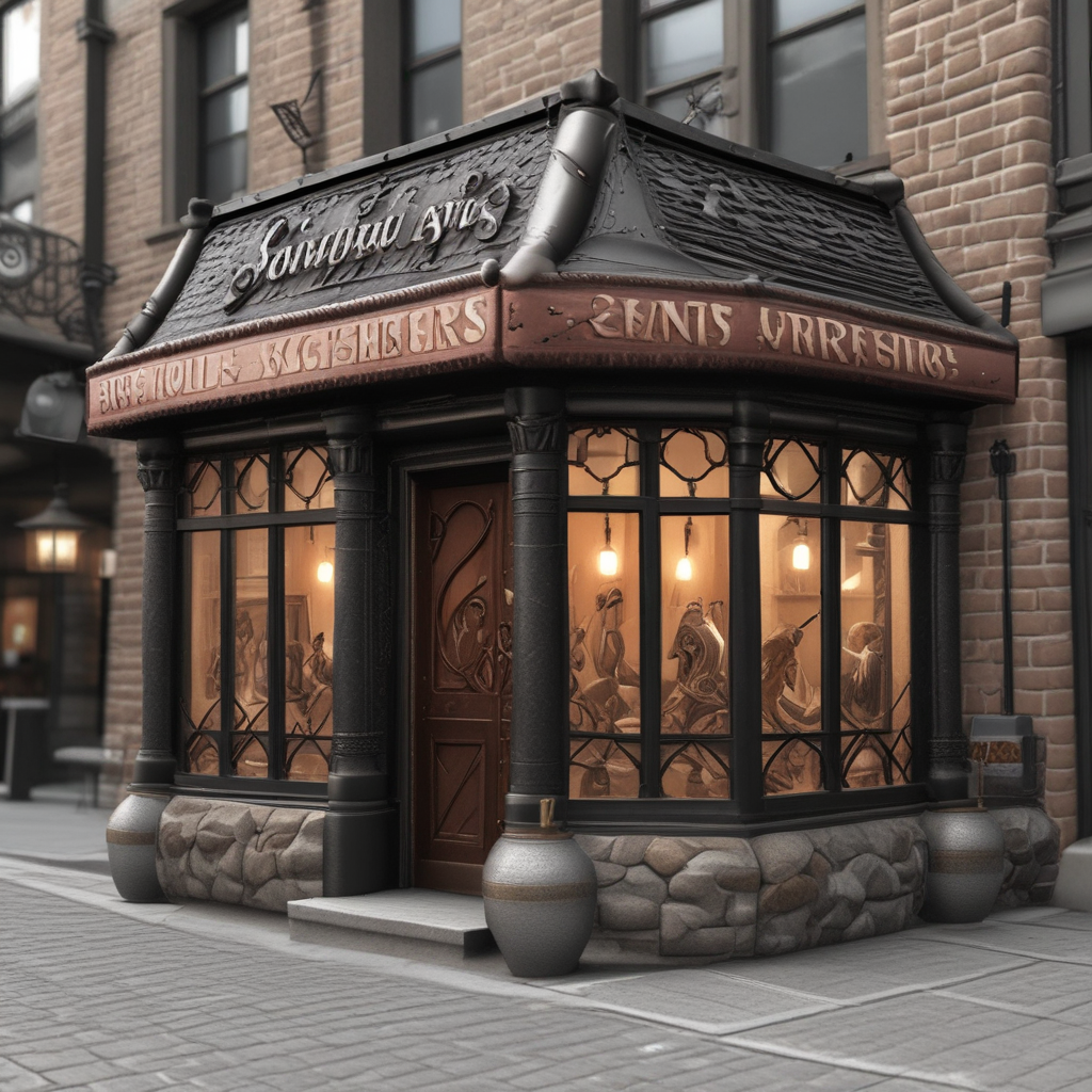 Swiftwind's Bows & Arrows fantasy store front sign