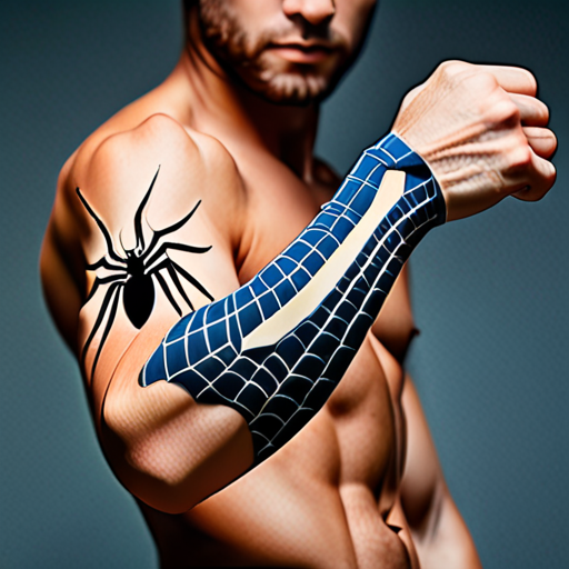 a man with a prostetic arm that looks like a spider arm