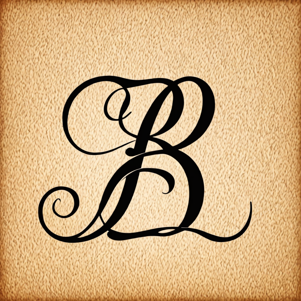 An elegant and cursive letter B