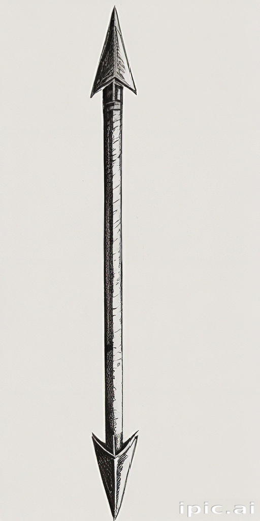 Vertical Arrow Design with Dual Points Indicating Opposite Directions ...