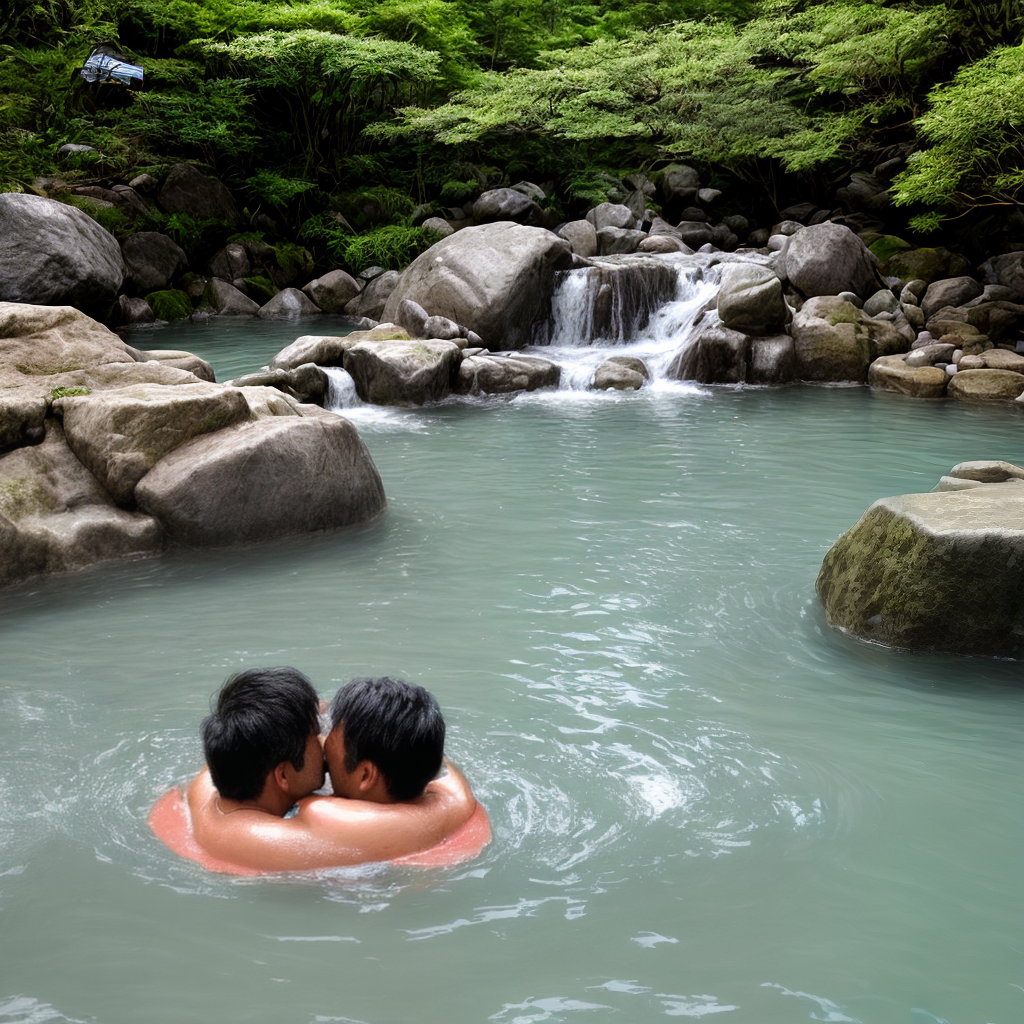 japanese floosies on top of each other in onsen