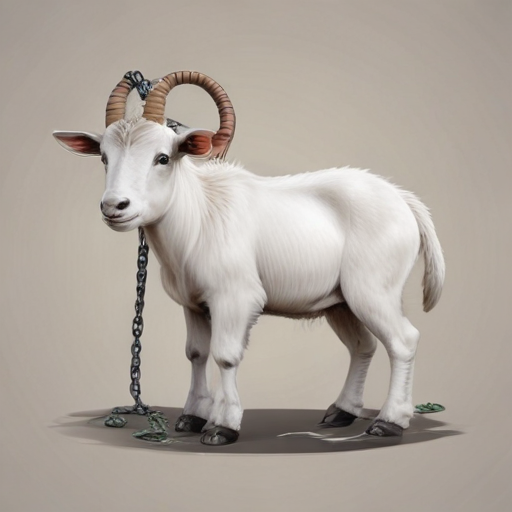 goat breaking chains vectorial icon
