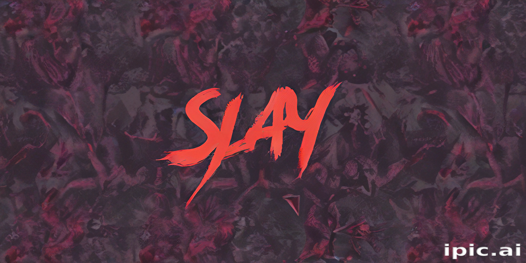 Bold and Striking Art Featuring the Word 'SLAY' in Vibrant Red