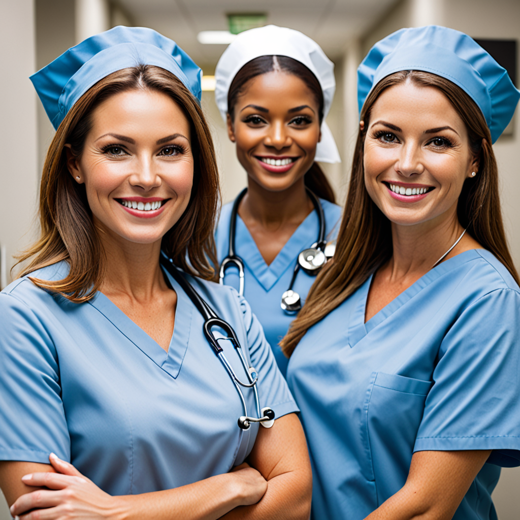 3 nurses smiling