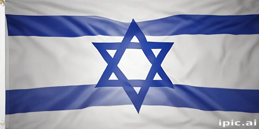 Flag of Israel Displaying Its Iconic Blue and White Design Elements