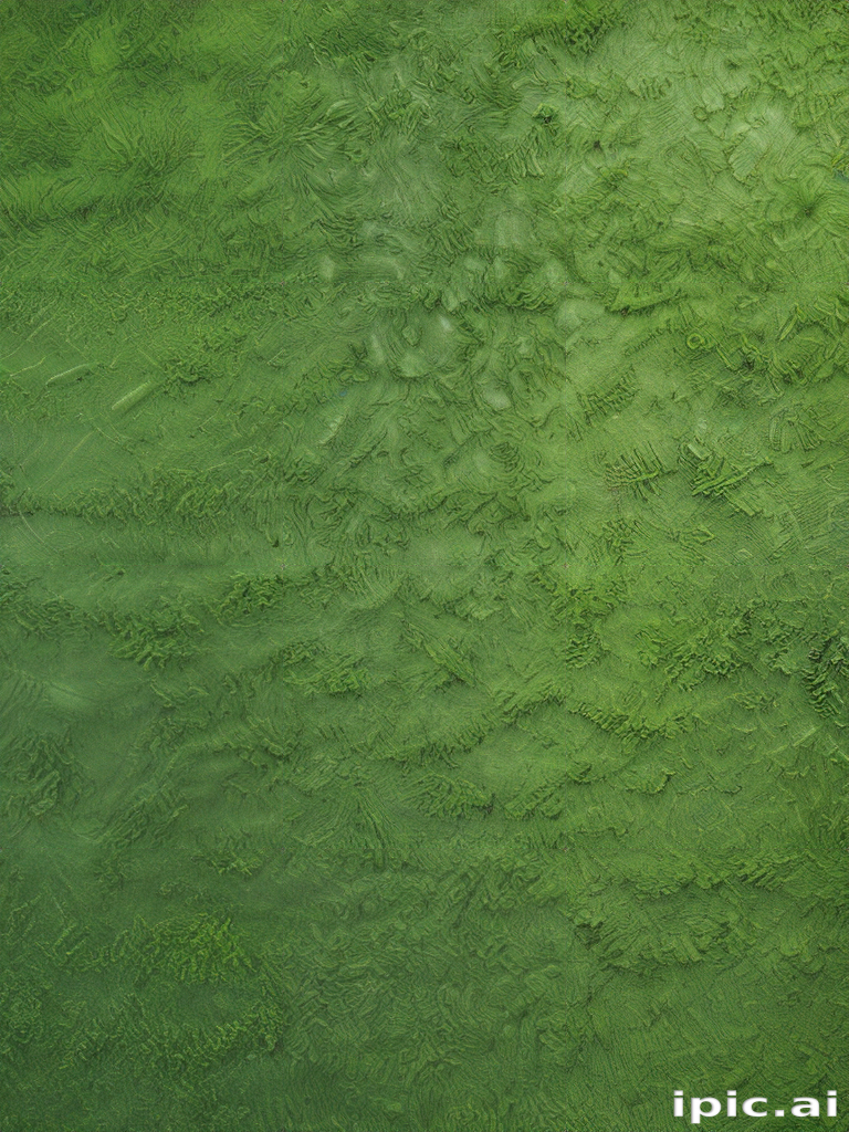 Textured Green Surface with Intricate Patterns and Natural Depth Variation
