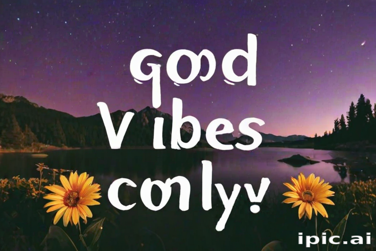 Embrace Positive Energy and Beauty in Nature: Good Vibes Only!