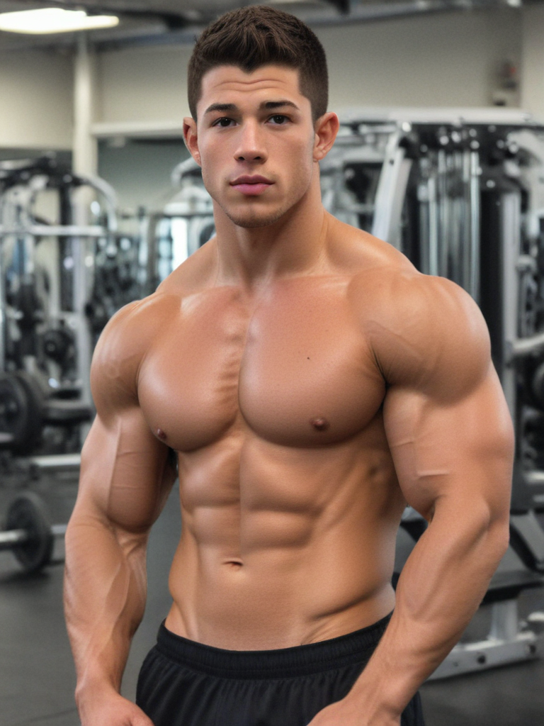 nick jonas as a bodybuilder