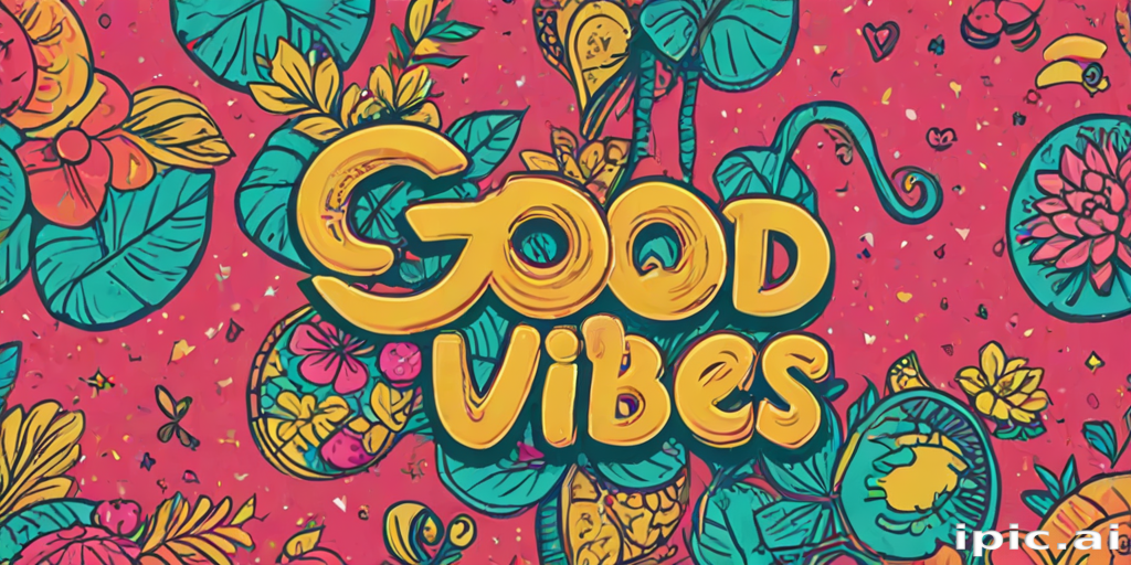 Embrace the Joyful Energy with a Colorful Good Vibes Design