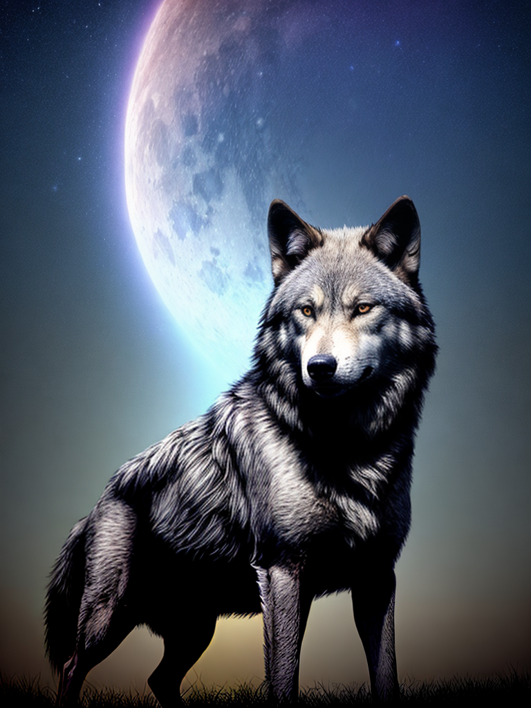 Black epic wolf
