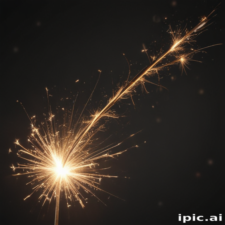 Sparkling Sparkler Illuminating the Night with Dazzling Light and Joy