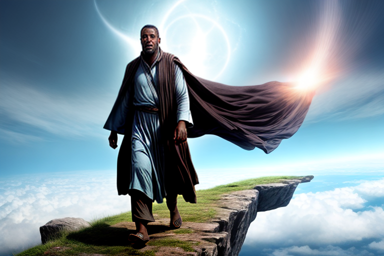 The Prophet of God, Idris, walks on the clouds