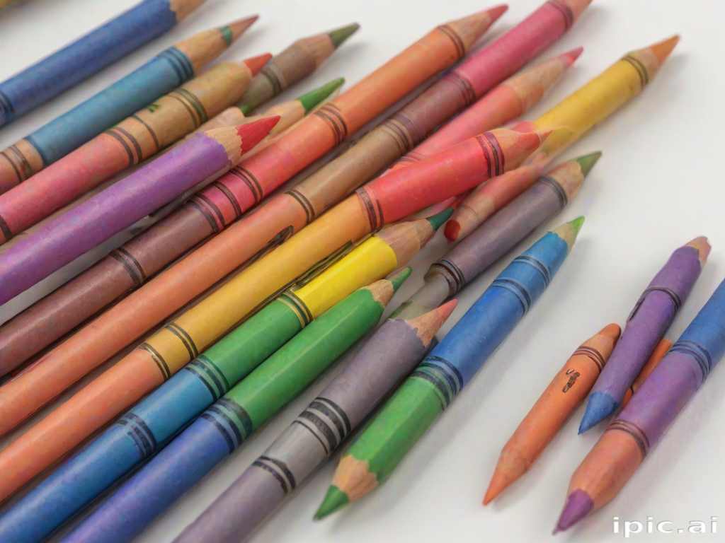 A Colorful Array of Crayons Perfect for Creative Art Projects and ...