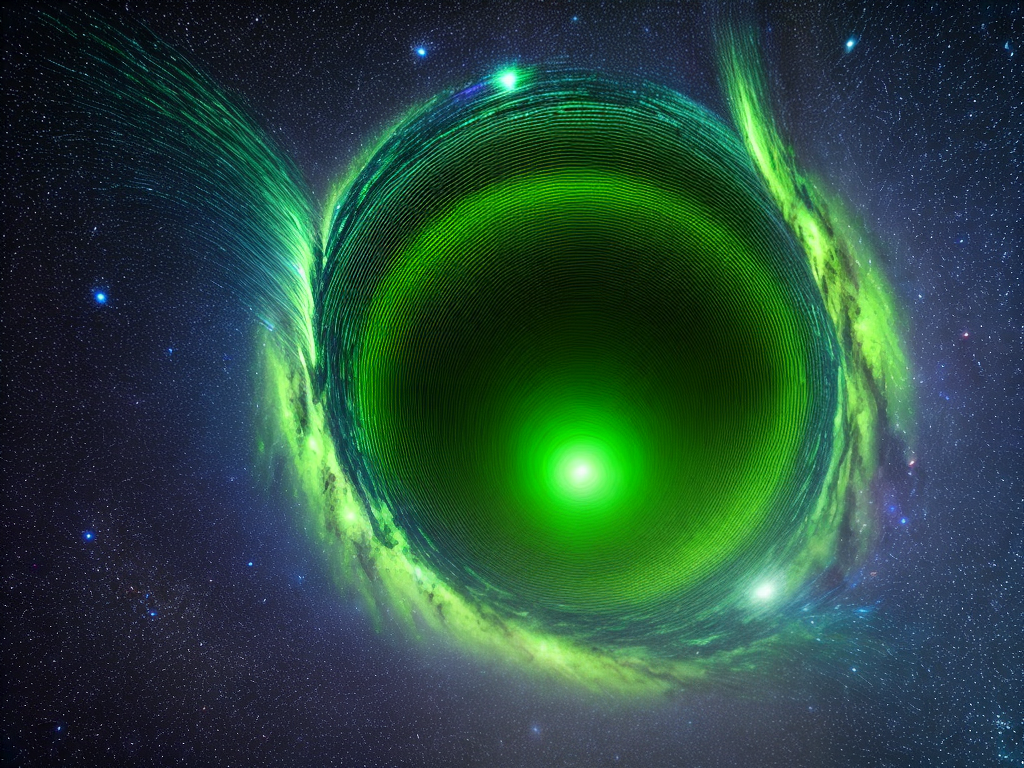 green dimensional rift in space