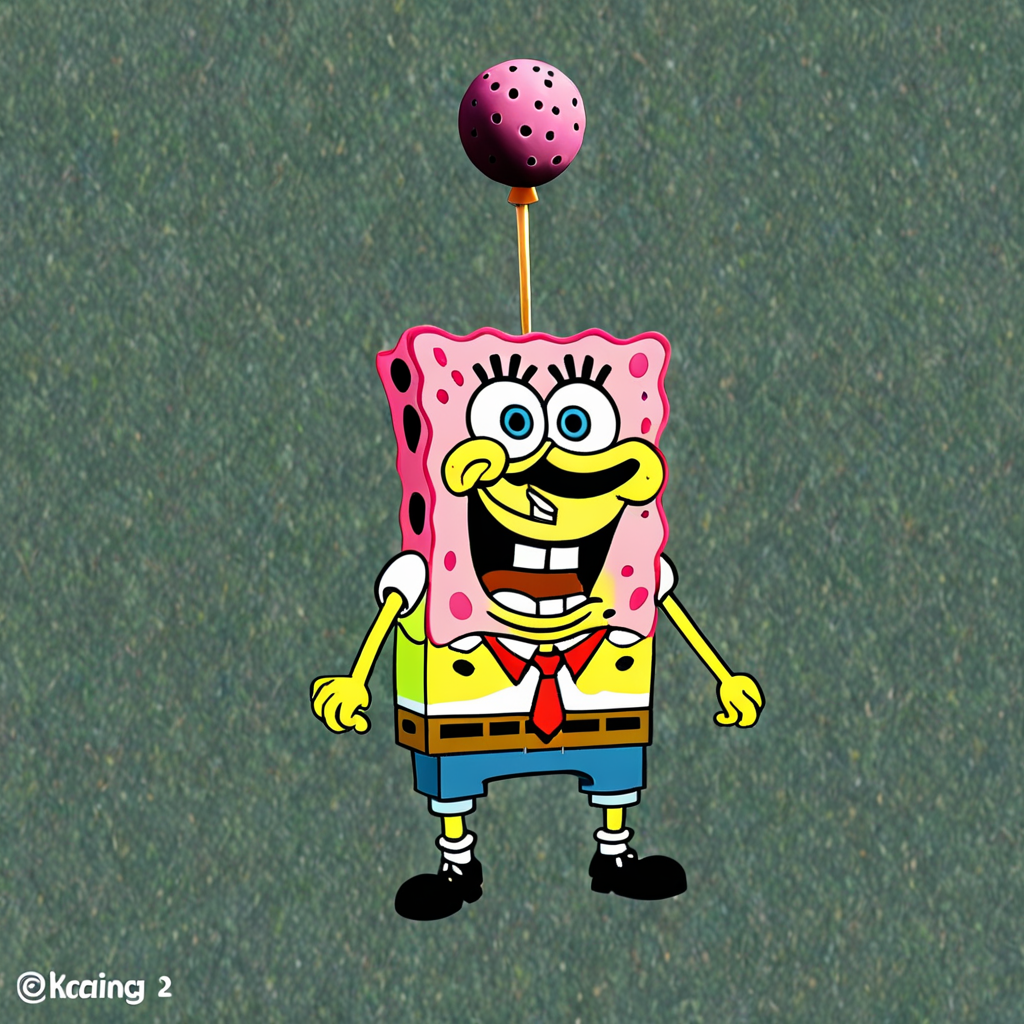 spongebob shooting realistic patrick