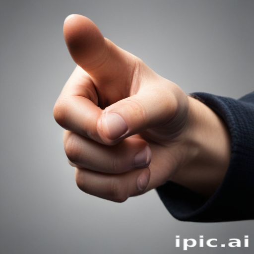 Hand Gesture Representing a Playful Pointing Action with a Finger