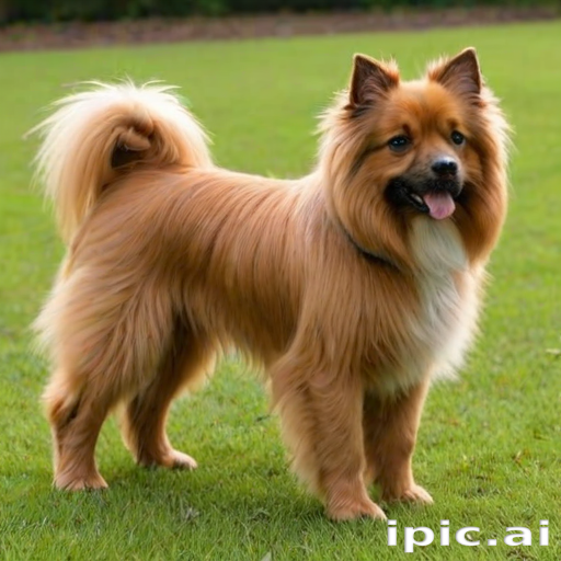 A Playful and Fluffy Dog Enjoying a Sunny Day Outdoors in Nature.