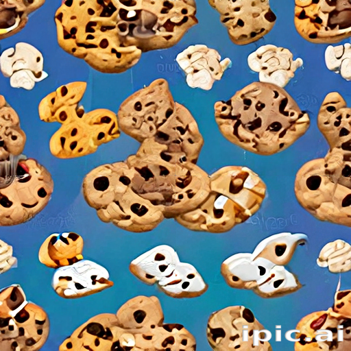 A Colorful Array of Delicious Cookies Floating in a Blue Sky.