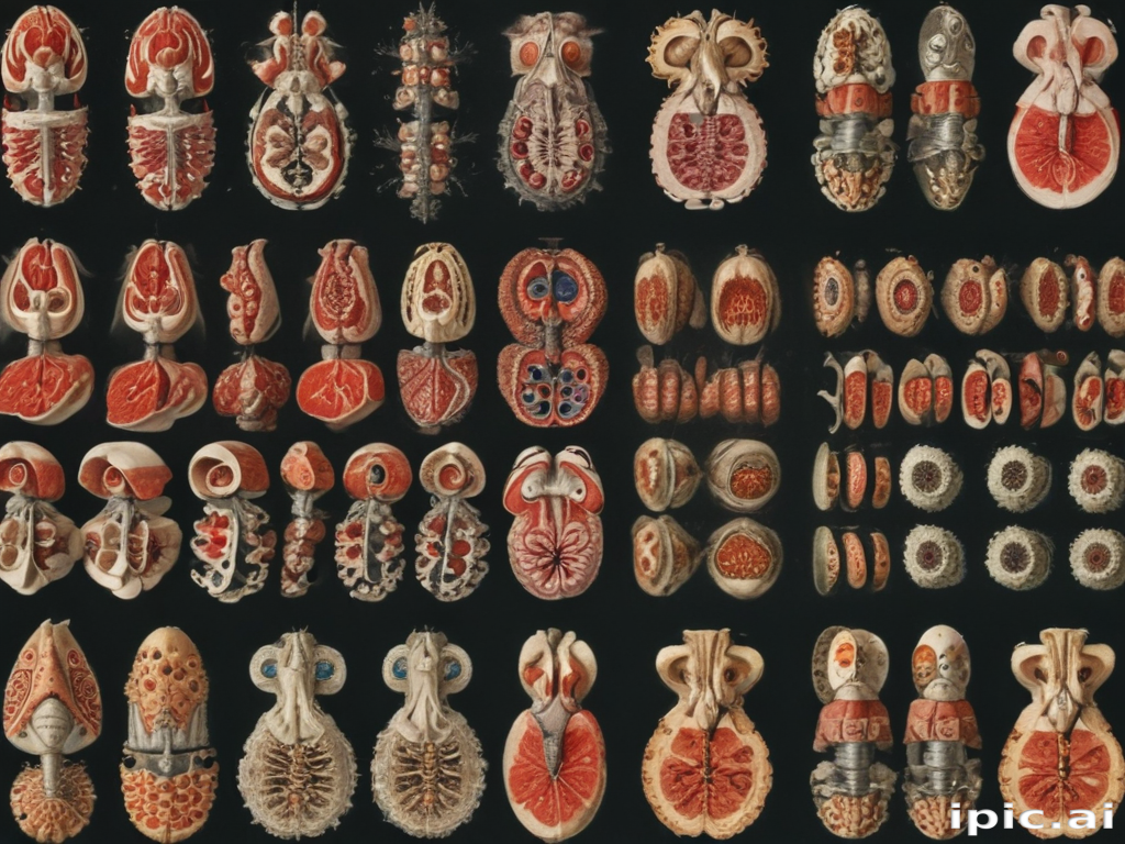 A Detailed Study of Anatomical Models Showcasing Various Organs and ...