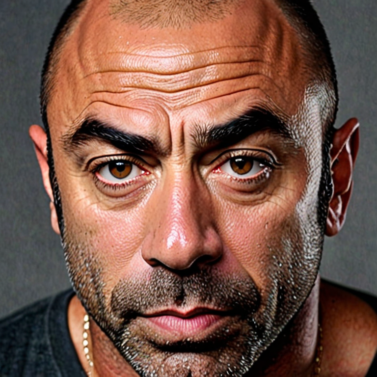 Joe Rogan raising his eyebrows skeptically