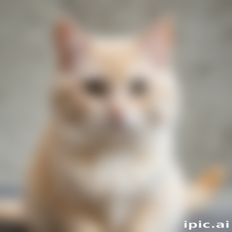 A Blurry Image of an Adorable Cat Looking Curiously at the Camera.