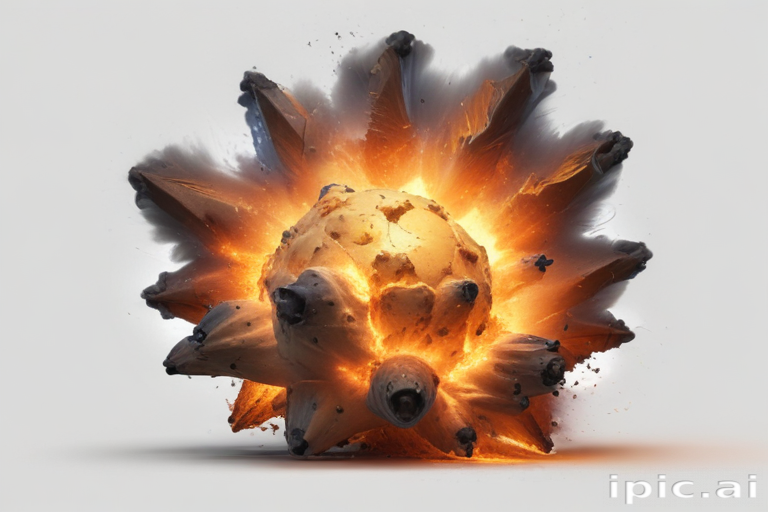 Explosive Shell: A Stunning Visual of an Erupting Artistic Creation