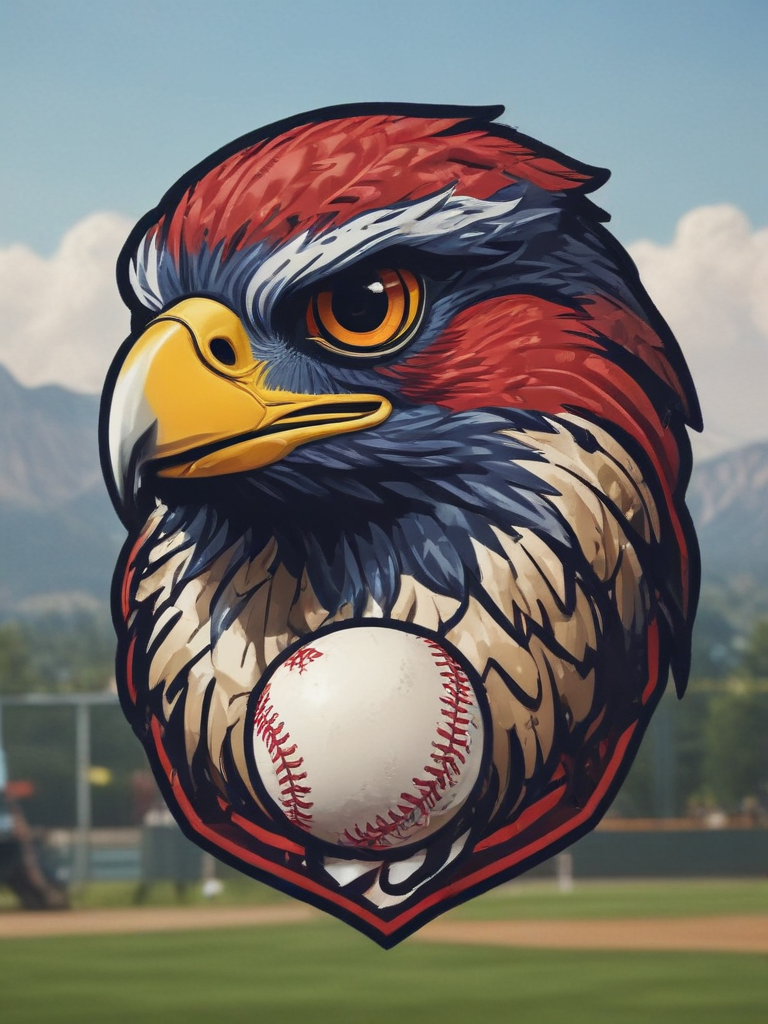 a cool baseball team logo using a falcon for the hilltop league