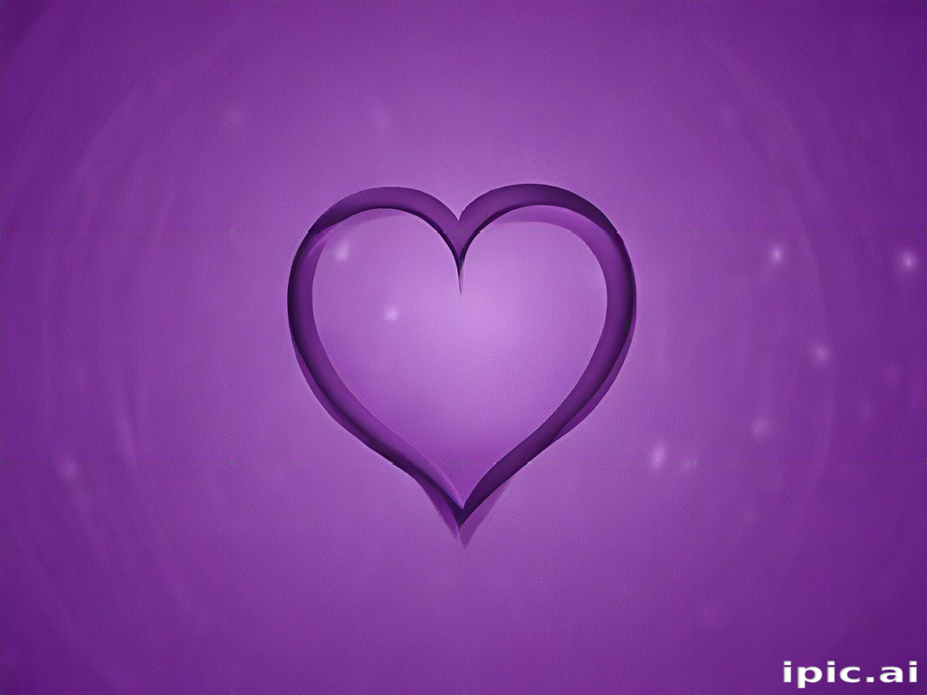 A Beautiful Purple Heart Symbolizing Love and Affection in a Dreamy ...