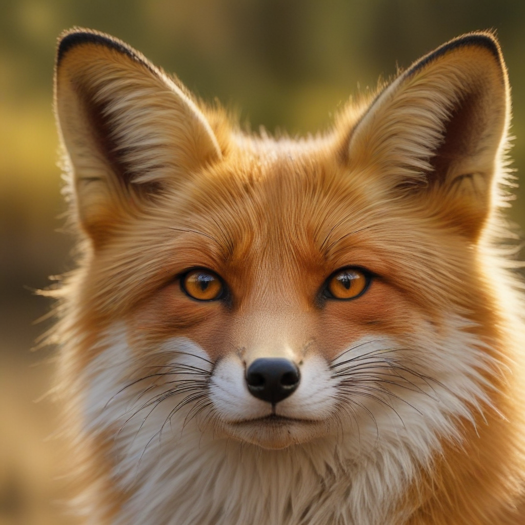 Close-Up Portrait of a Majestic Red Fox in Natural Habitat