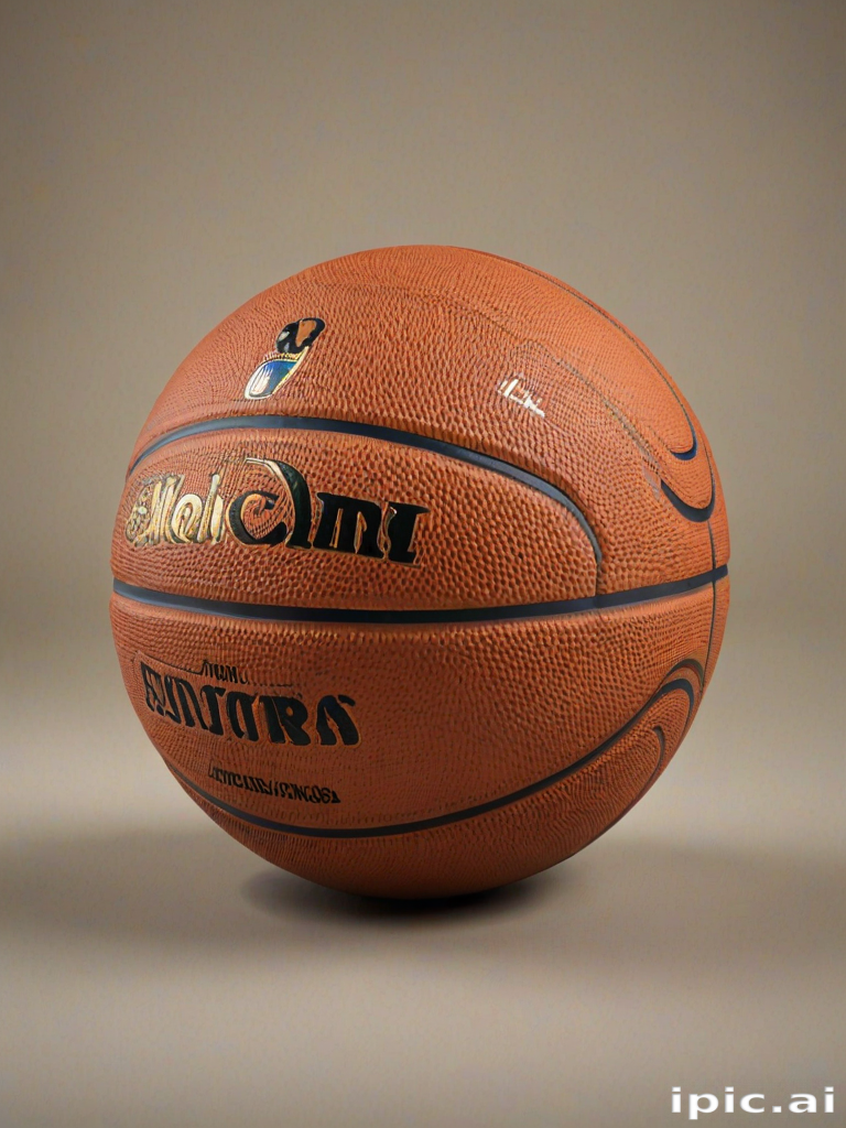 An Authentic Basketball Featuring Unique Design and Textured Surface ...