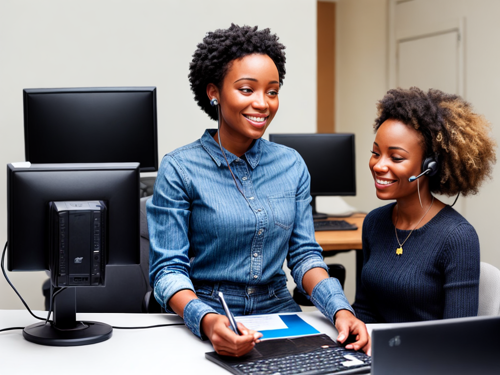 African Female Customer Support Engineer