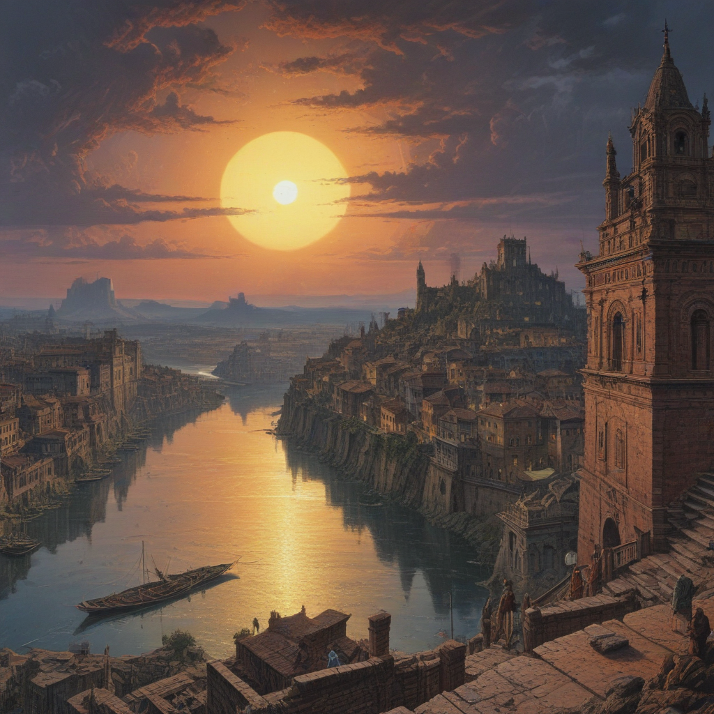 roman empire jean giraud moebius oniric landscape piranesi lake ...