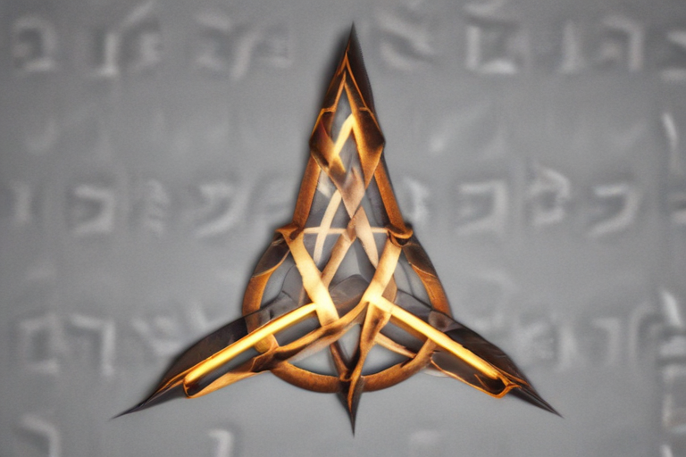 celtic knot in the shape of a lightning bolt