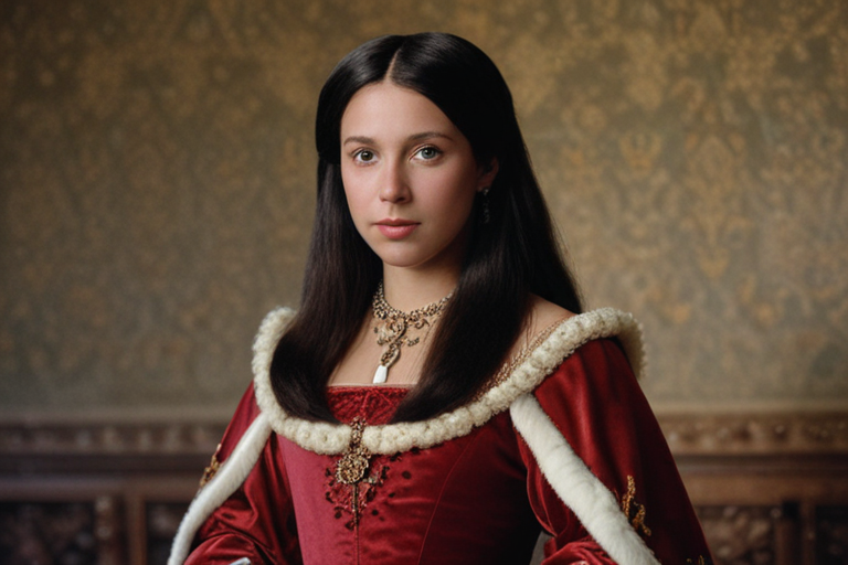 realistic and powerful photo of queen Katherine of Aragon in real life