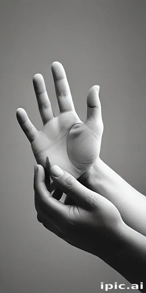 Intertwined Hands Expressing Connection and Unity in Monochrome Art