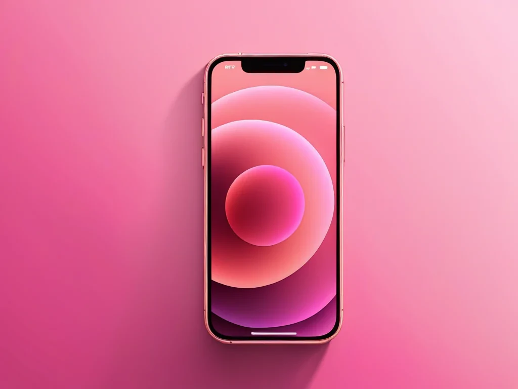 Stylish and Modern Smartphone Displaying Vibrant Pink Circular Design ...