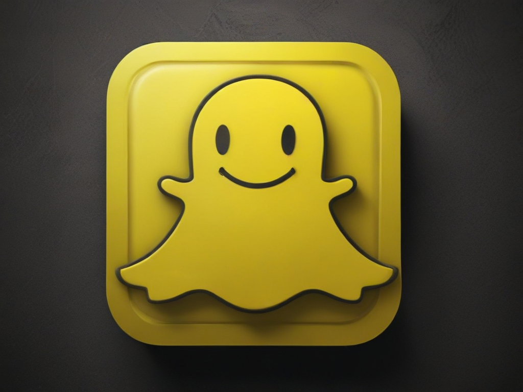 Playful Ghost Logo of Snapchat on a Vibrant Yellow Background